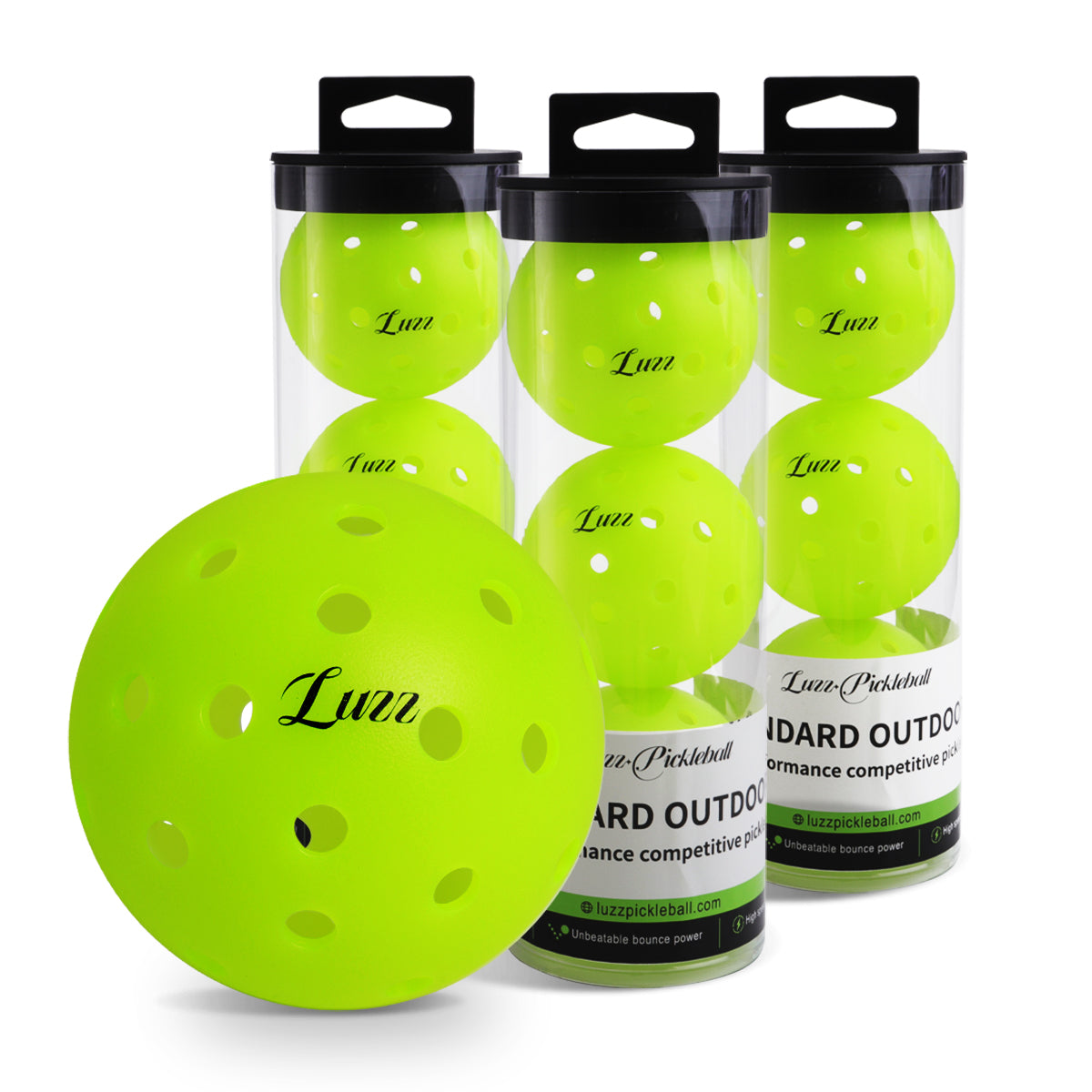 Luzz Pickleball Set (9 Balls) – 40-Hole Rotomolded Design, Wear-Resist ...