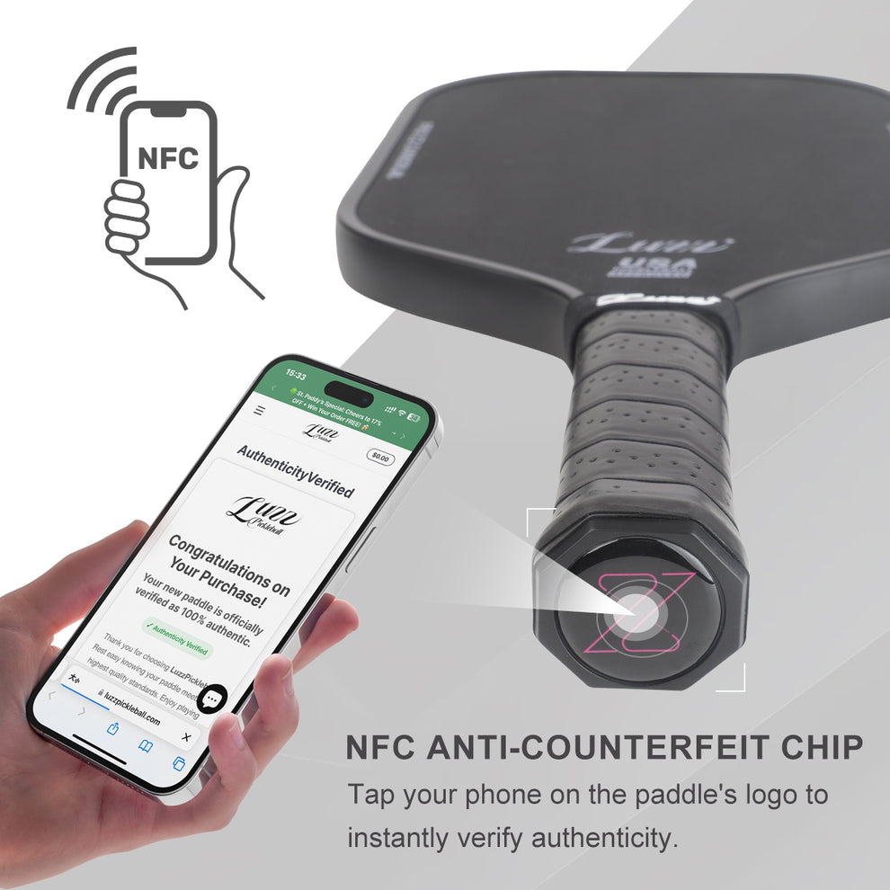 Luzzpickleball Cannon Paddle T700 Carbon Friction Surface|Thermoformed